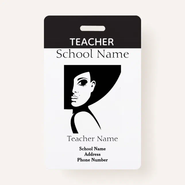 Teacher ID Badge | Zazzle