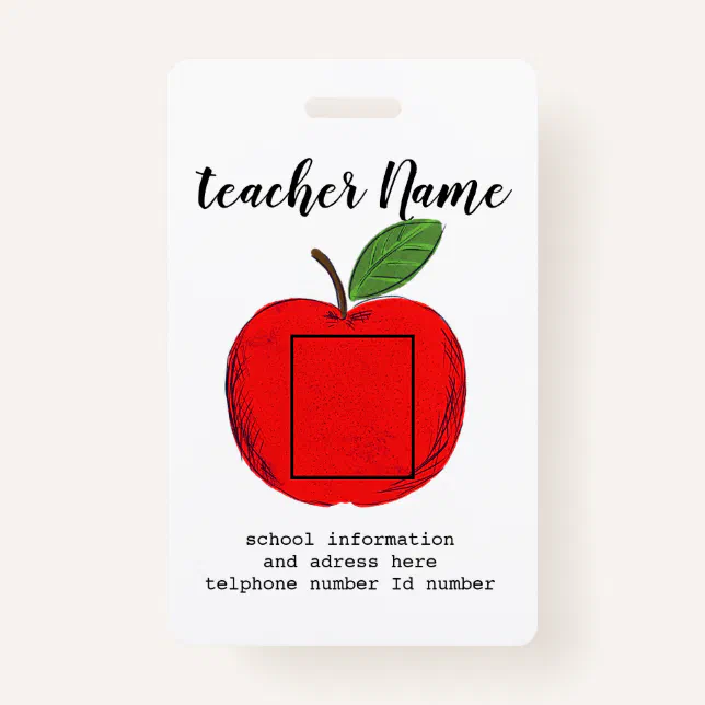 Teacher ID school teacher ID ID Badge | Zazzle