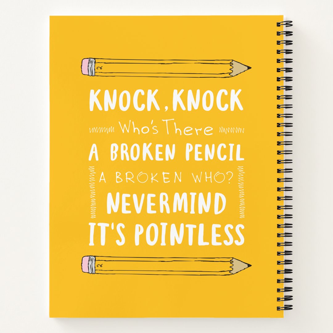 Teacher Knock Knock Jokes Pencil Puns Kid Humor Notebook | Zazzle