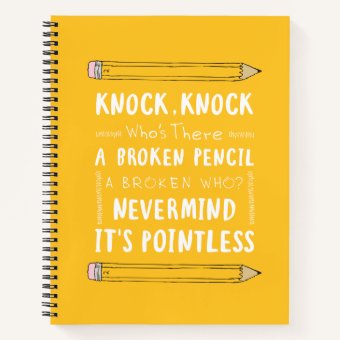 Teacher Knock Knock Jokes Pencil Puns Kid Humor Notebook | Zazzle