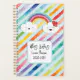 teacher LESSON PLANNER WITH NAME rainbow theme | Zazzle