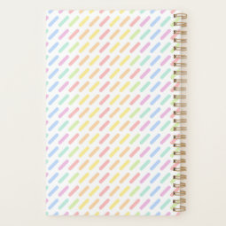 teacher LESSON PLANNER WITH NAME rainbow theme | Zazzle