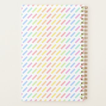 teacher LESSON PLANNER WITH NAME rainbow theme | Zazzle