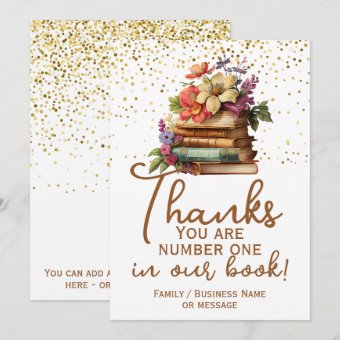 Teacher Librarian Thank You Book Card | Zazzle