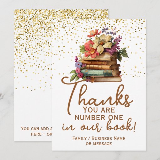 Teacher Librarian Thank You Book Card | Zazzle