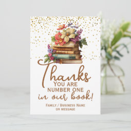 Teacher Librarian Thank You Book Card | Zazzle