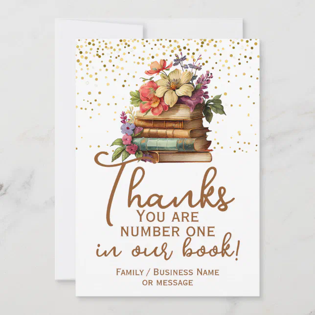 Teacher Librarian Thank You Book Card | Zazzle