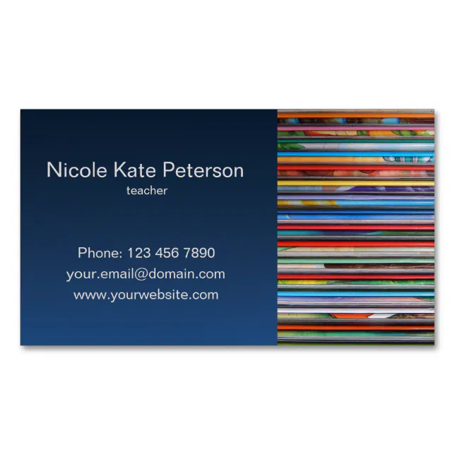 teacher magnetic business card | Zazzle