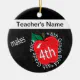 Teacher Makes 4th Grade Rock | Chalkboard Ceramic Ornament | Zazzle