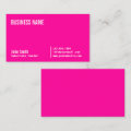 Teacher Modern Hot Pink Business Card | Zazzle