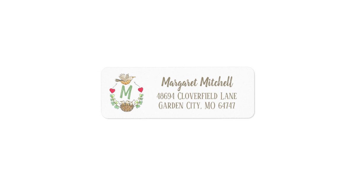 Teacher Monogram Address Label | Zazzle