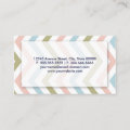 Teacher - Natural Graceful Chevron Business Card | Zazzle