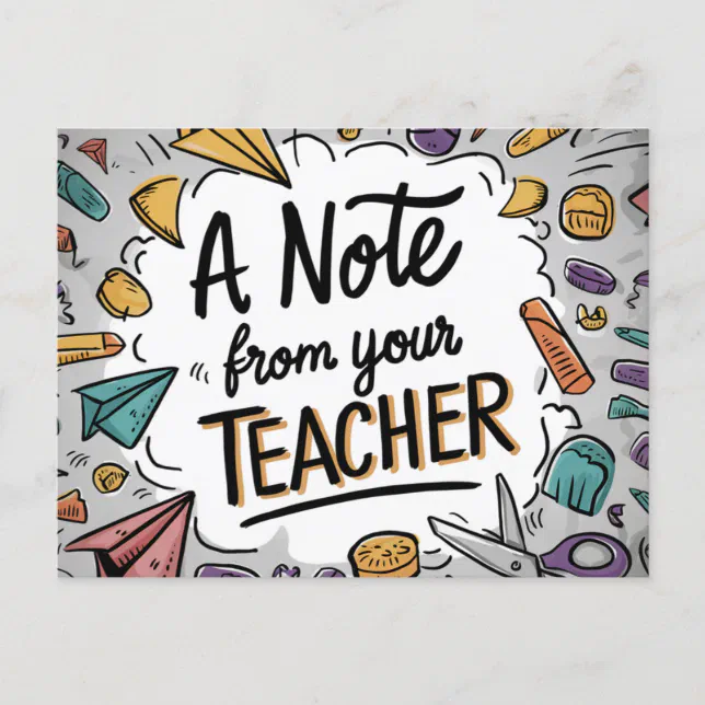 Teacher Note – Welcome Back to School Postcard | Zazzle
