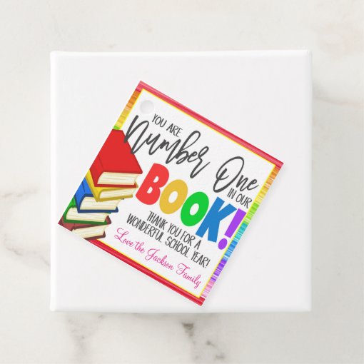 Teacher Number One Gift Tags | Zazzle