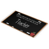 Teacher on Chalkboard License Plate | Zazzle