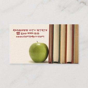 Teacher or Professor Business Cards | Zazzle