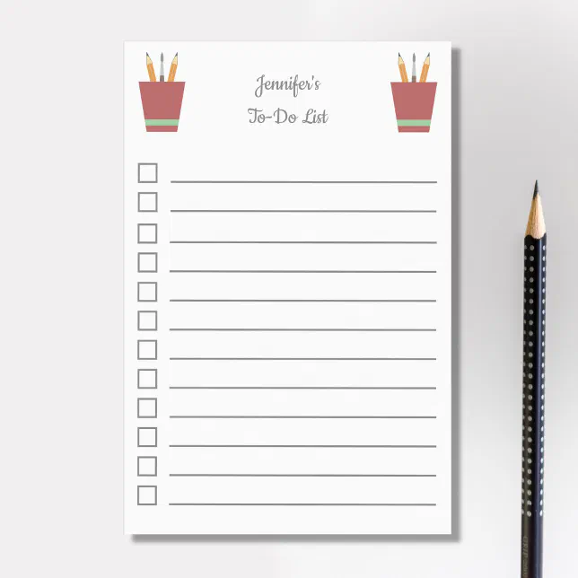 Teacher Pencil Box To-Do List Post-it Notes | Zazzle