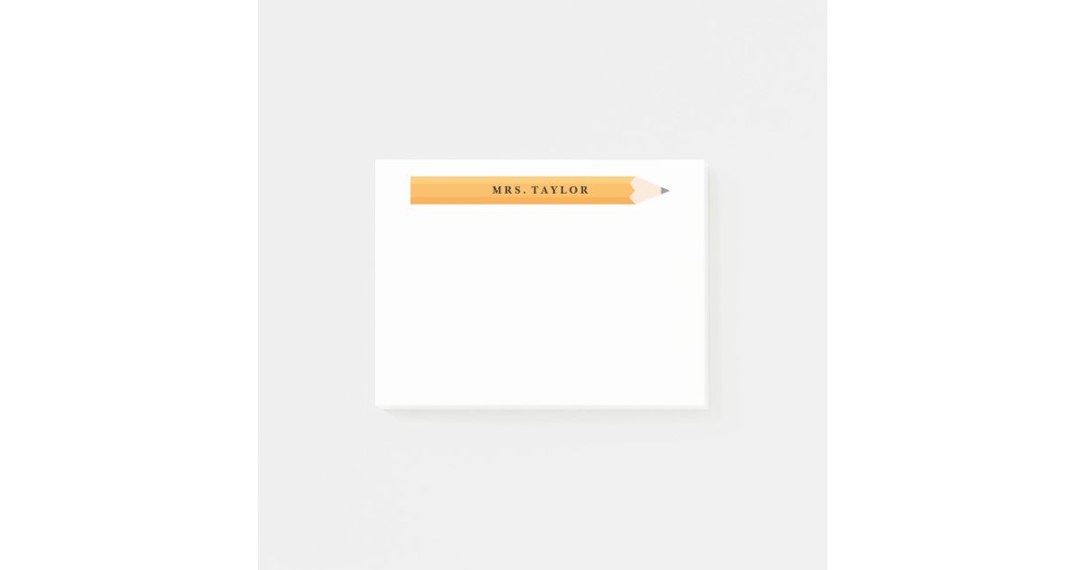 Teacher Personalized Post It Notes | Zazzle