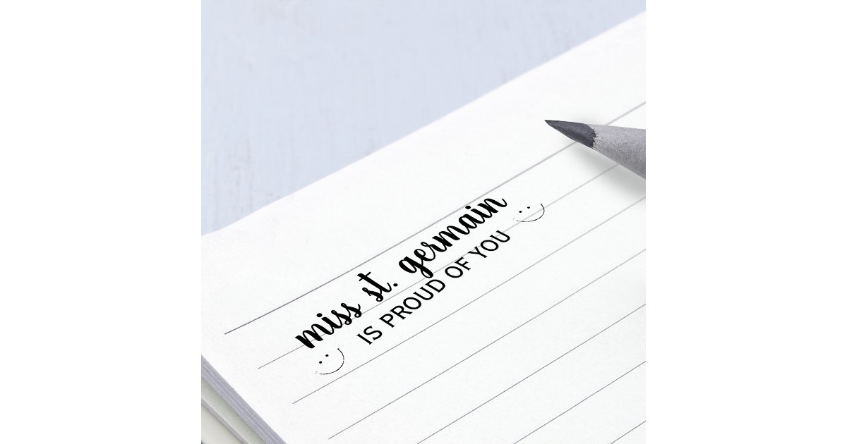 Teacher Personalized Proud Of You Self-inking Stamp | Zazzle