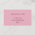 Teacher Pink Stripes School Theme Business Card | Zazzle