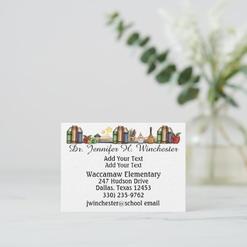 Teacher / Principal Business Card | Zazzle