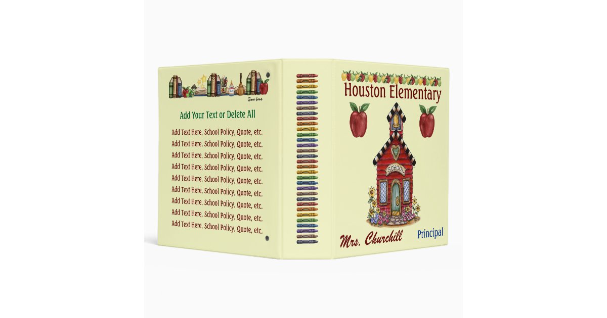 Teacher / Principal School Binder - SRF | Zazzle