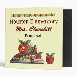 Teacher / Principal School Binder - SRF | Zazzle