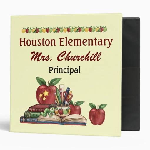 Teacher / Principal School Binder - SRF | Zazzle