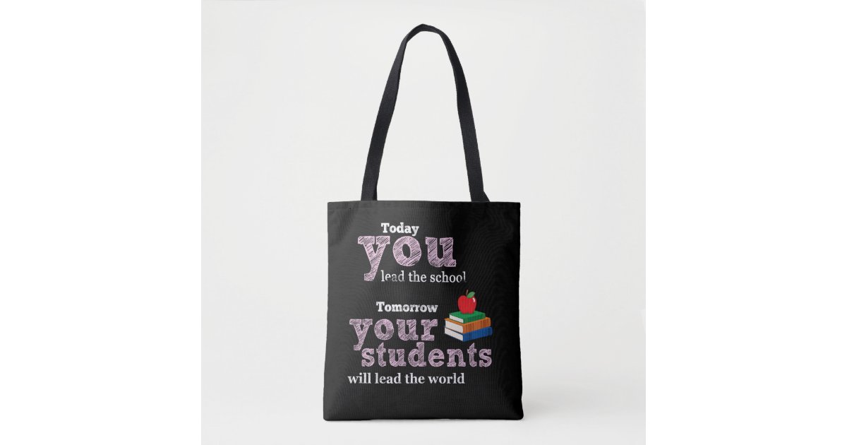Teacher quote typography tote bag | Zazzle