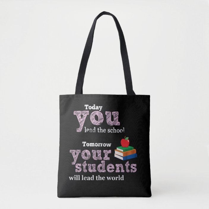 Teacher quote typography tote bag | Zazzle