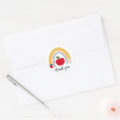 Teacher Rainbow Thank You Classic Round Sticker | Zazzle