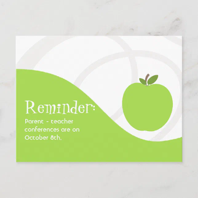 Teacher Reminder Postcard | Zazzle
