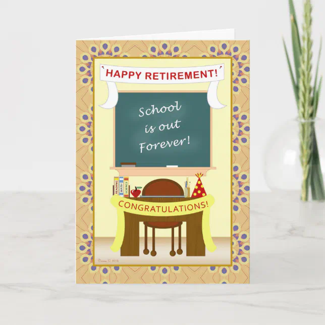 Teacher Retirement Classroom Card | Zazzle