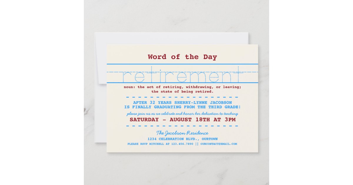 Teacher Retirement Party Invitation | Zazzle