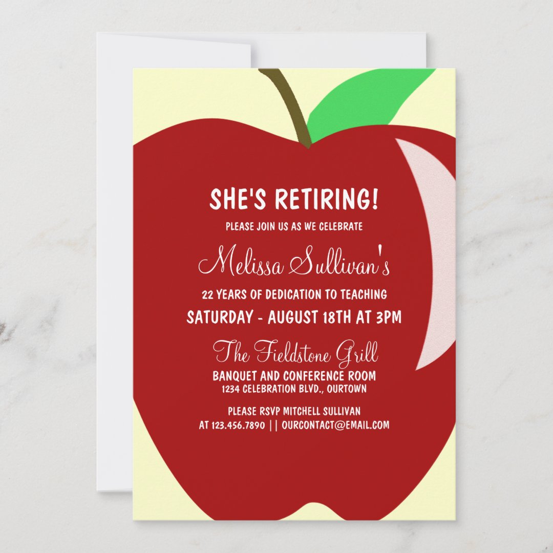 Teacher Retirement Party Invitation | Zazzle