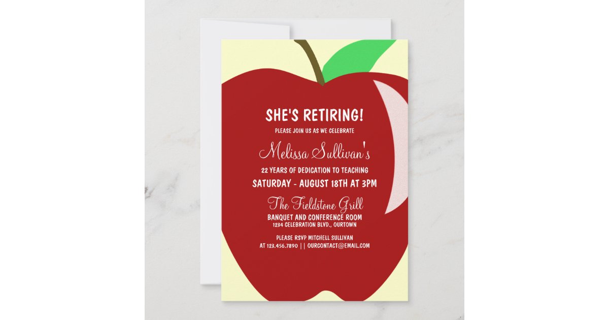 Teacher Retirement Party Invitation | Zazzle
