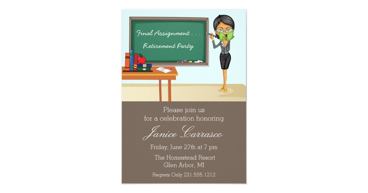 Teacher Retirement Party Invitation | Zazzle.com