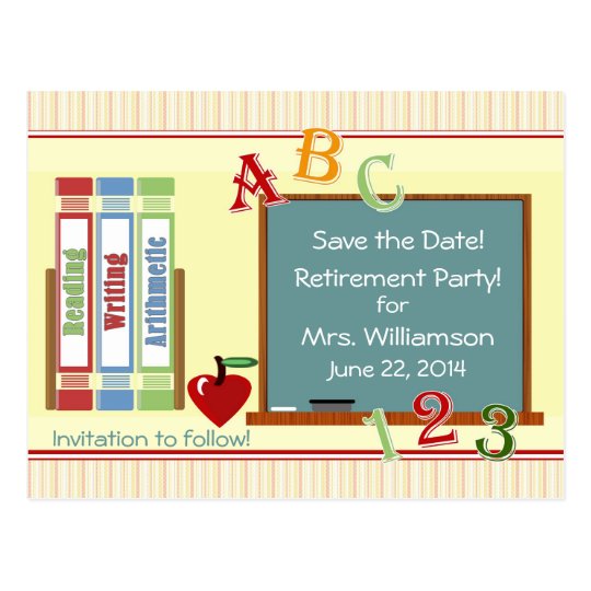 Teacher Retirement Save the Date Postcard | Zazzle.com