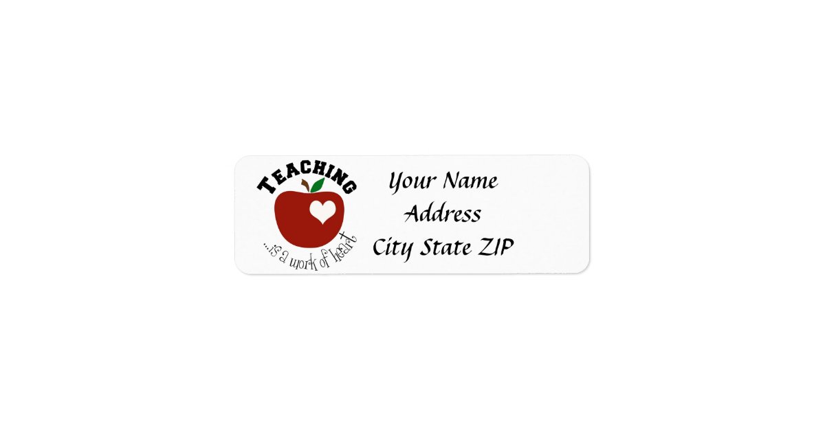 ***TEACHER***' RETURN ADDRESS LABEL | Zazzle