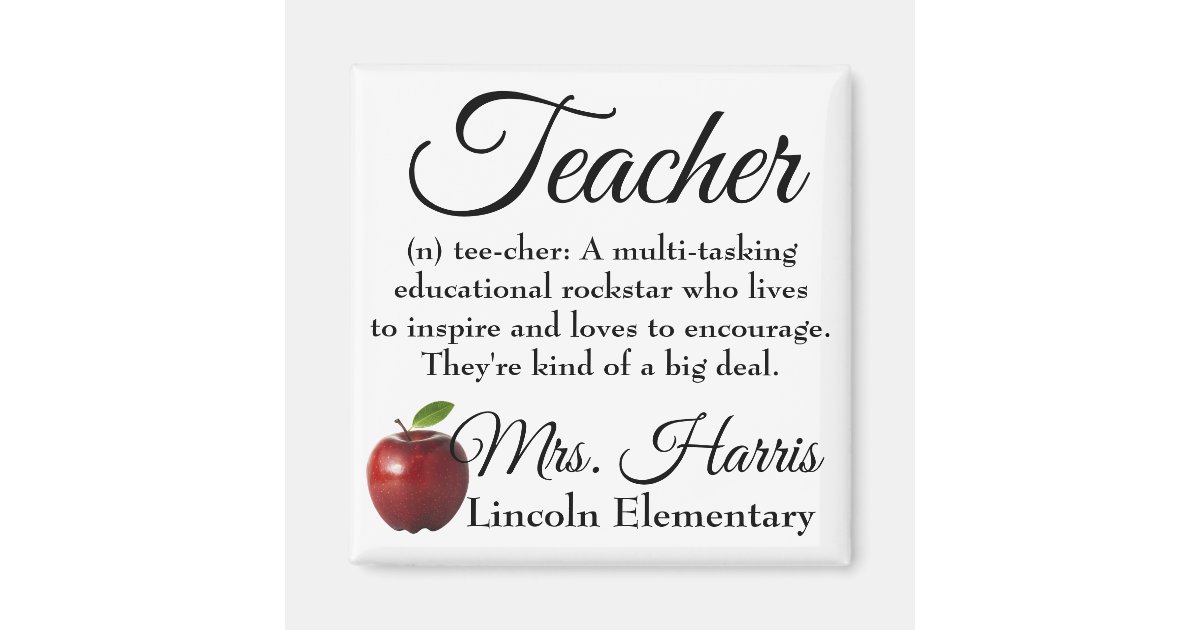 Teacher Rockstar (customizable) Magnet | Zazzle
