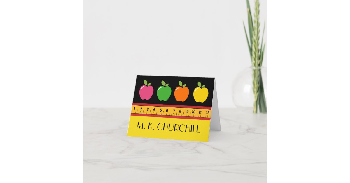 Teacher School Note Card | Zazzle
