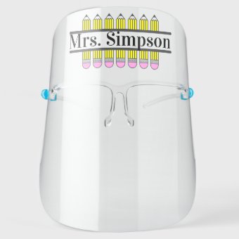 Teacher School Personalized Custom Name Face Shield | Zazzle