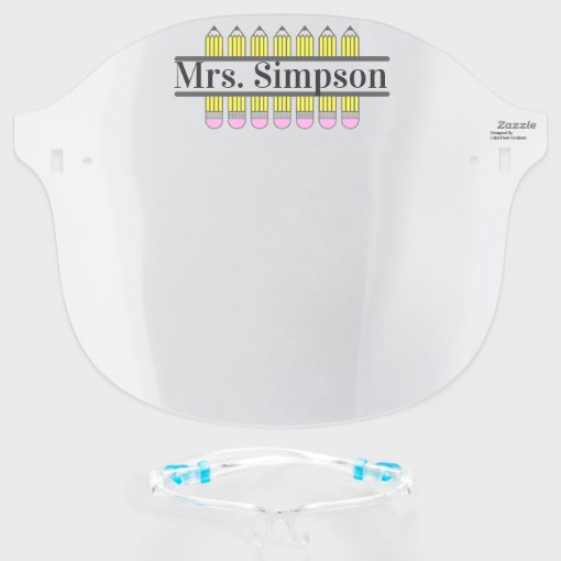 Teacher School Personalized Custom Name Face Shield | Zazzle