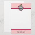 Teacher Stationery - Polka Dot Apple | Zazzle