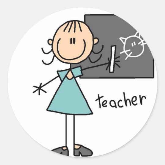 Teacher Stick Figure Sticker | Zazzle.com