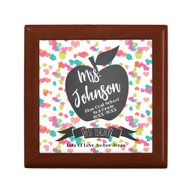 Teacher Thank you retirement gift keepsake trinket Gift Box | Zazzle