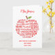 teacher thank you retirement word art apple card | Zazzle