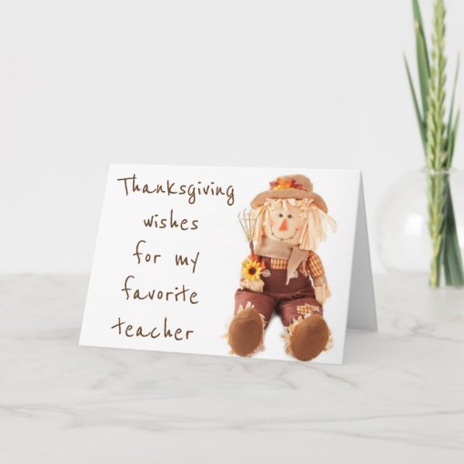 ***TEACHER*** THANKFUL FOR YOU-THANKSGIVING CARD | Zazzle