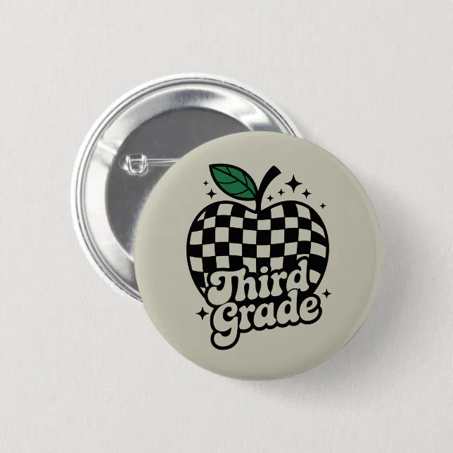 Teacher Third Grade 3rd Back to School Button | Zazzle