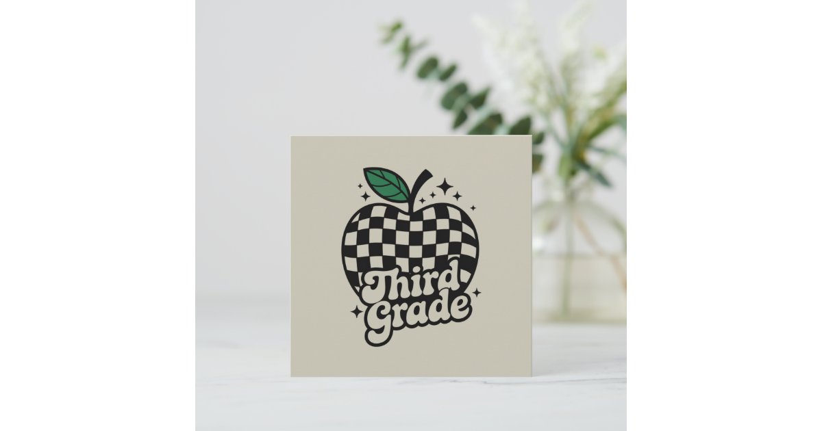 Teacher Third Grade 3rd Back to School Thank You Card | Zazzle